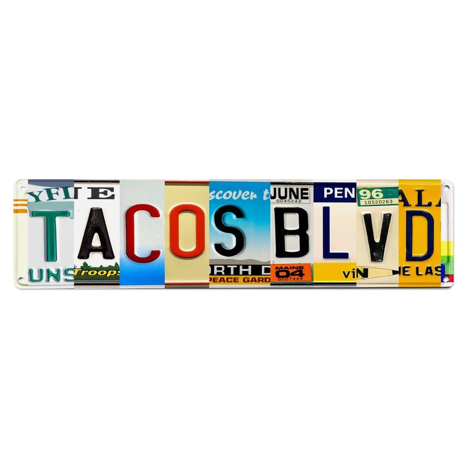 Metal Signs: Vintage Tacos Blvd Wall Decor Street Sign Metal Tin Signs ...