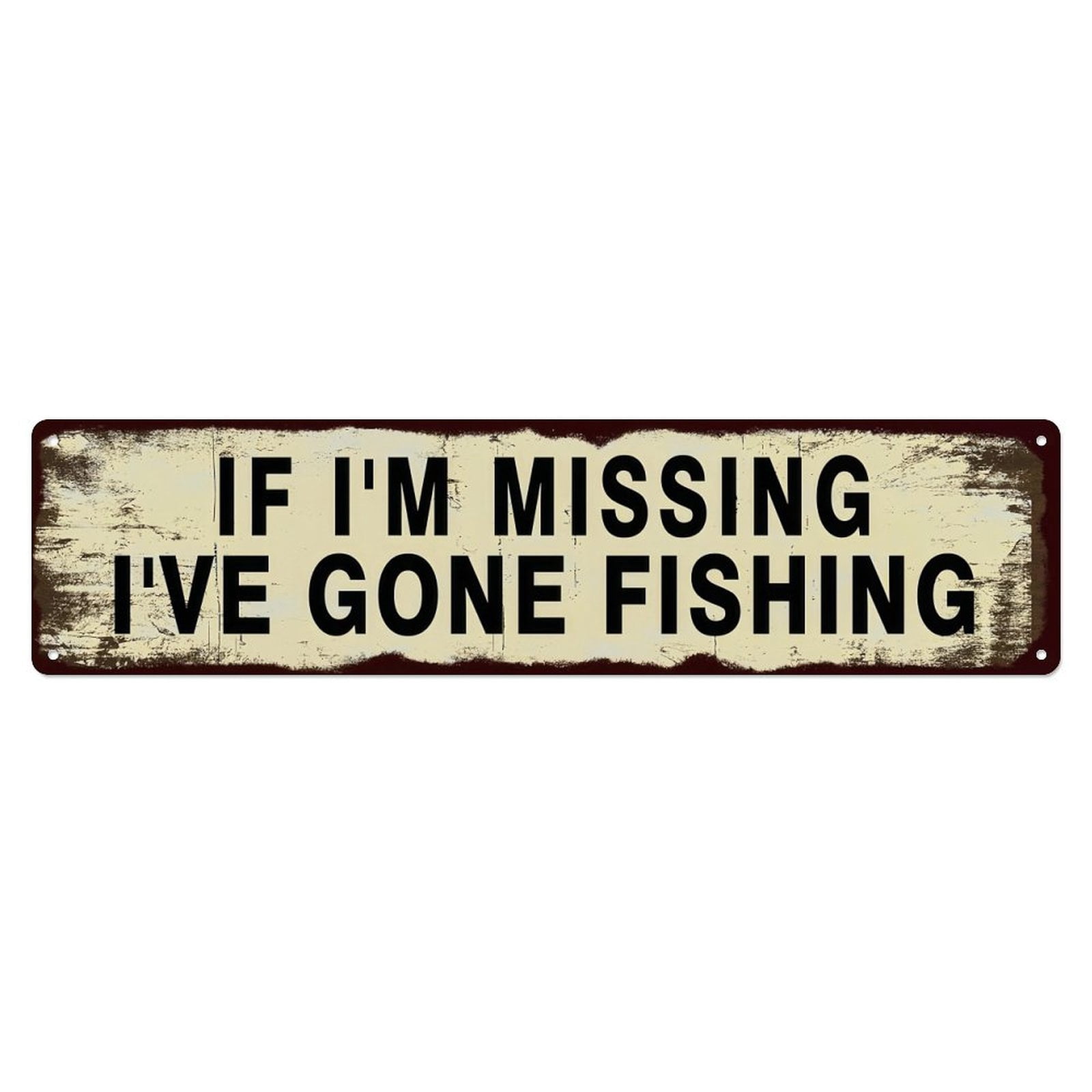 Metal Signs: Vintage Tin Sign Retro Metal Funny If I'm Missing I've ...