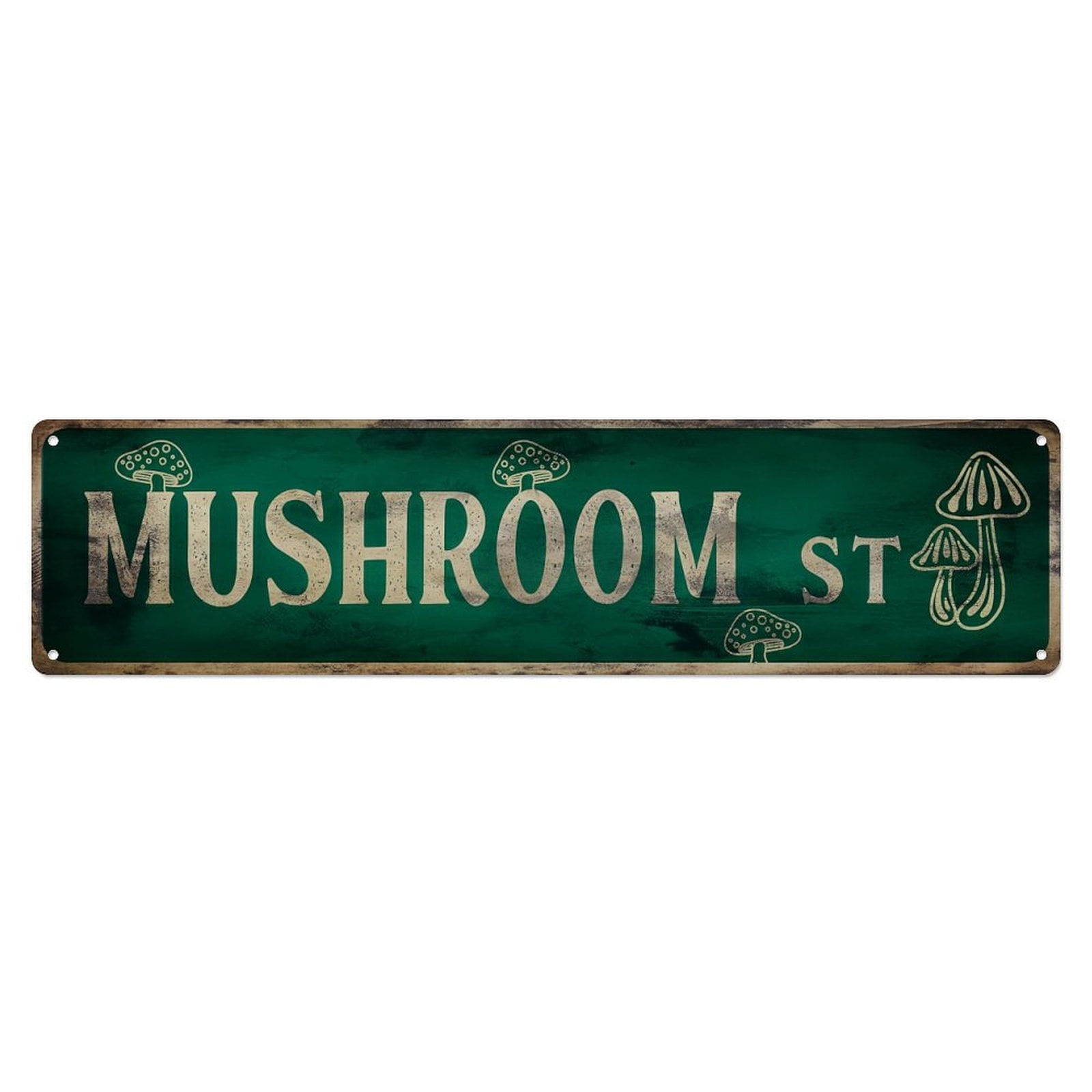 Metal Signs: Vintage Tin Sign Retro Metal Mushroom St Signs Stylish ...