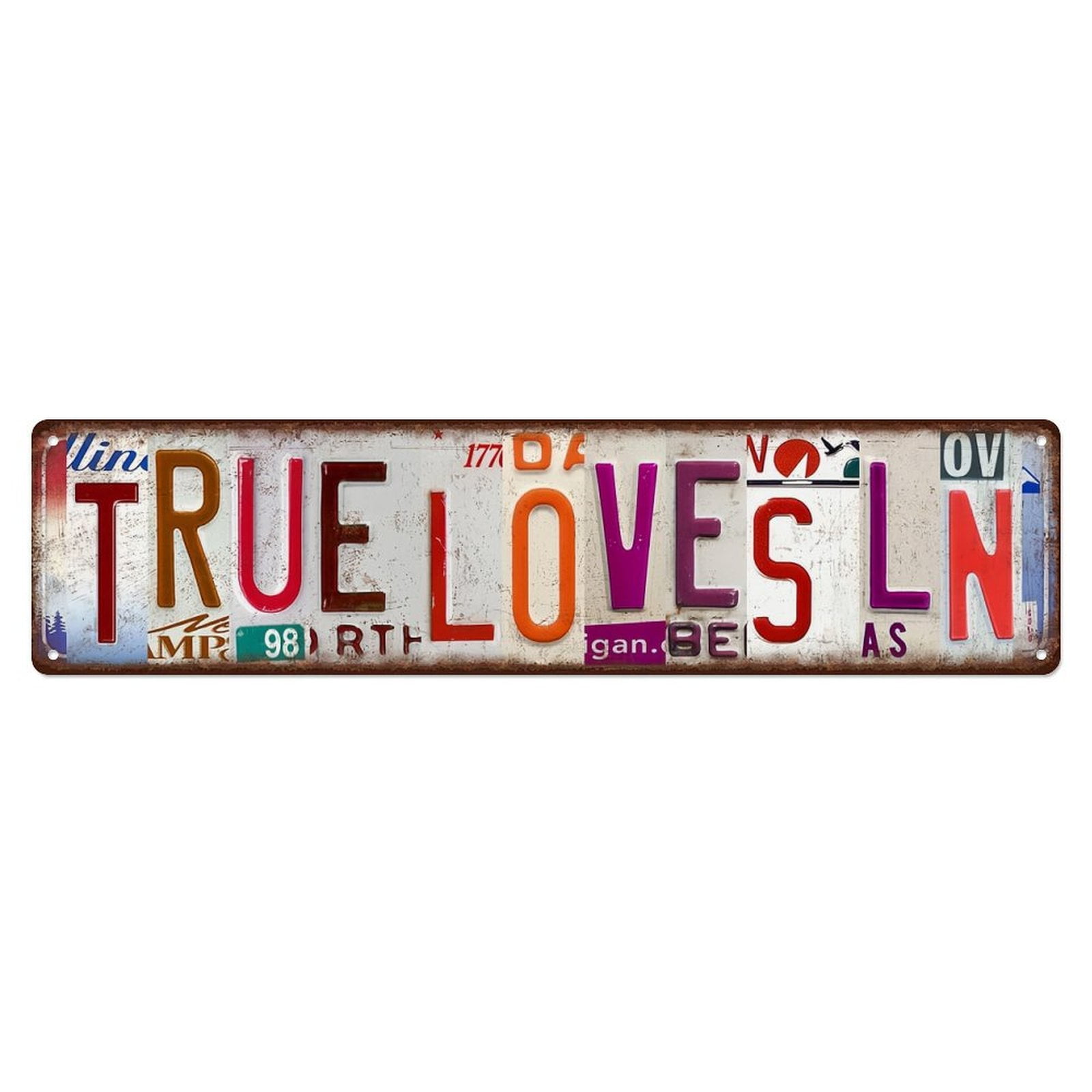 Metal Signs: Vintage True Loves Ln Wall Decor Street Signs Metal Tin ...