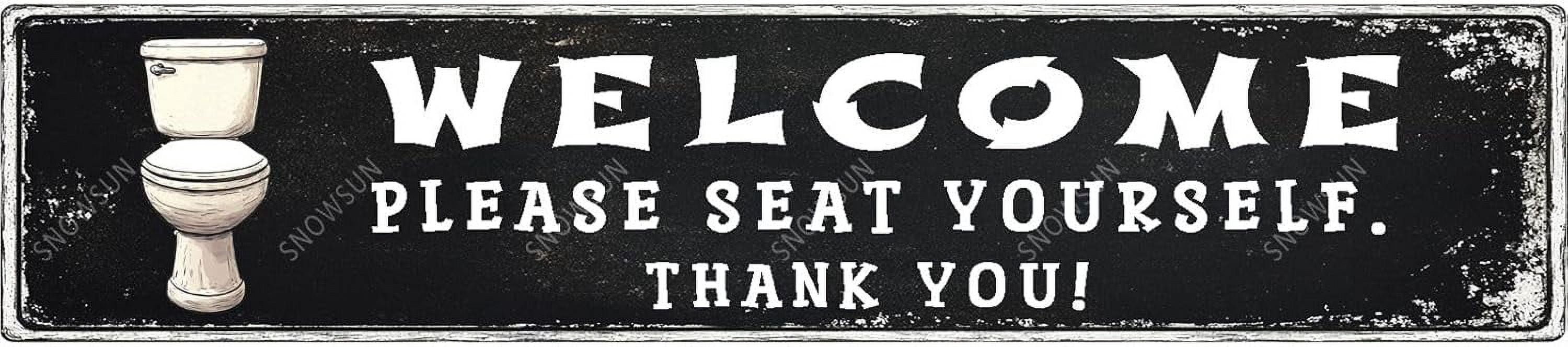 Metal Signs Welcome Please Seat Yourself Thank You Tin Sign Aluminum ...