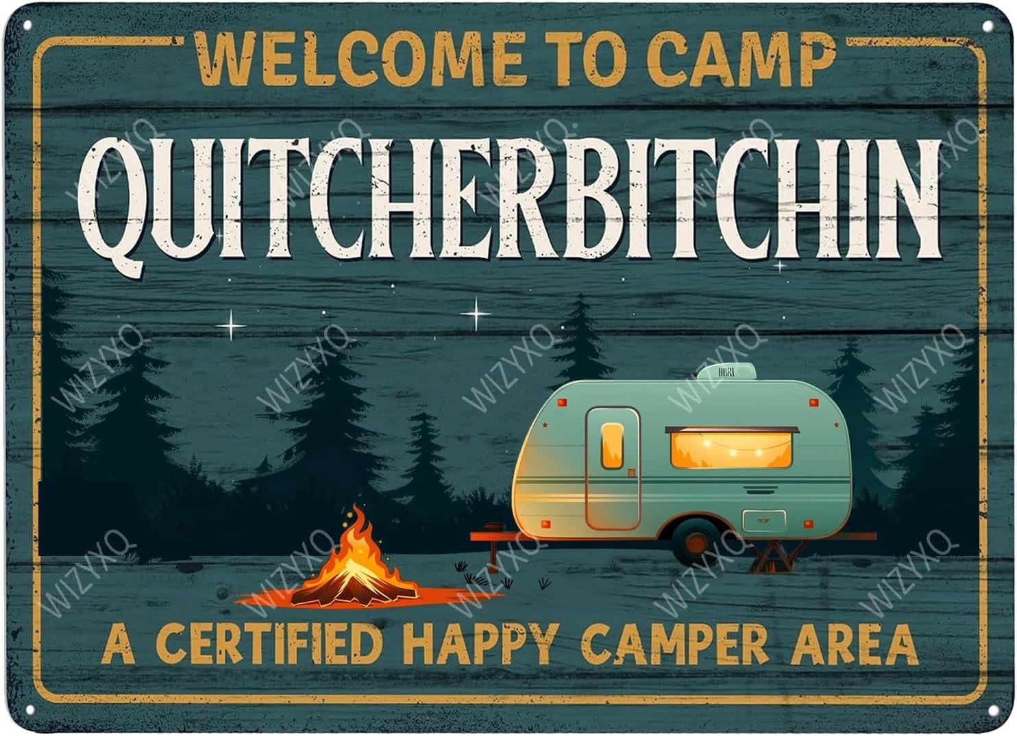 Metal Signs Welcome to Camp Quitcherbitchin Funny Camper Decor Vintage ...