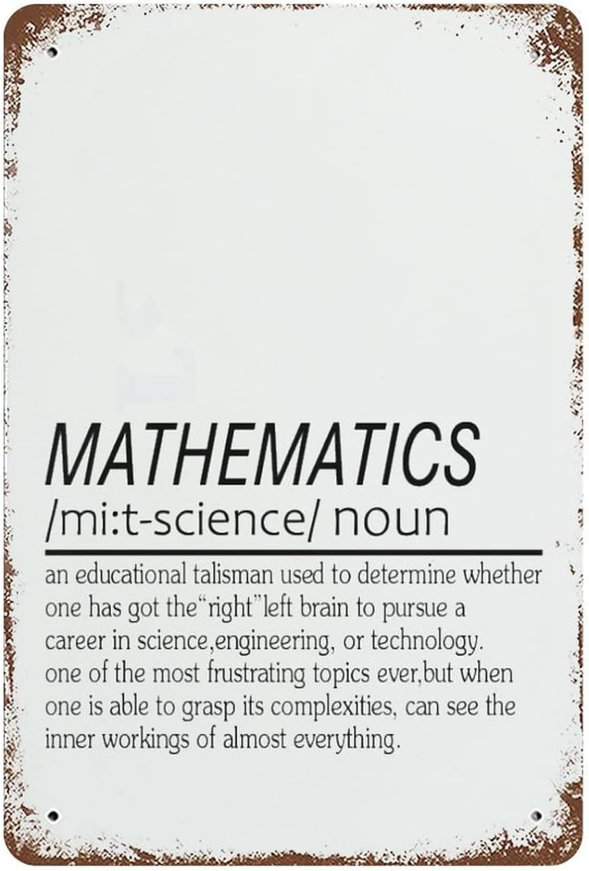 Metal Signs for Outdoors Definition Noun Mathematics Aluminum Sign ...