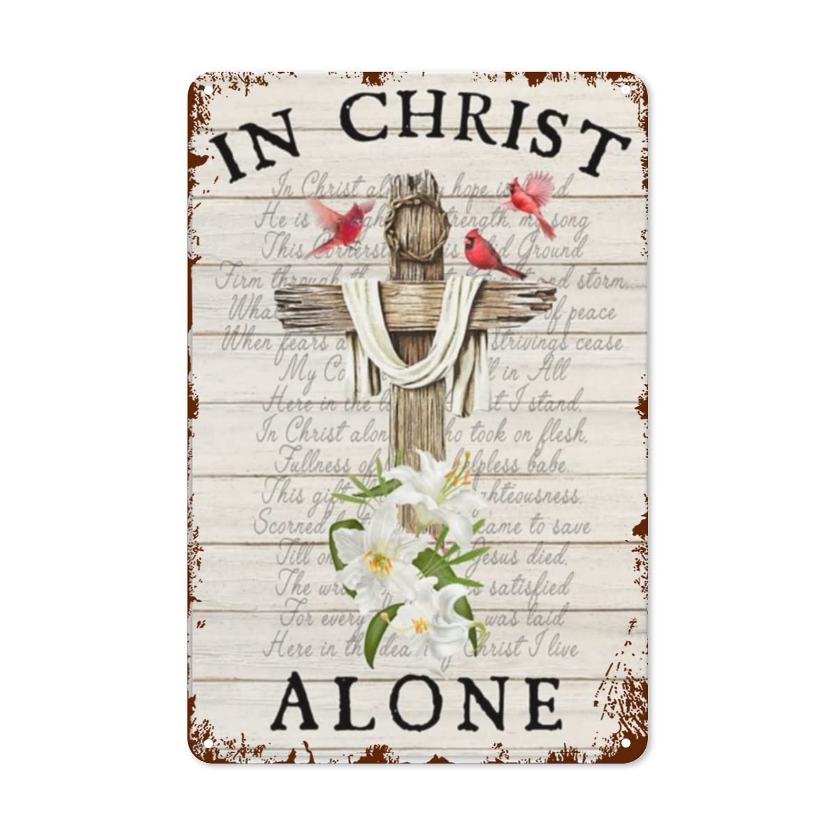 Metal Signs in Christ Alone Signs Vintage Signs Retro Aluminium Signs ...