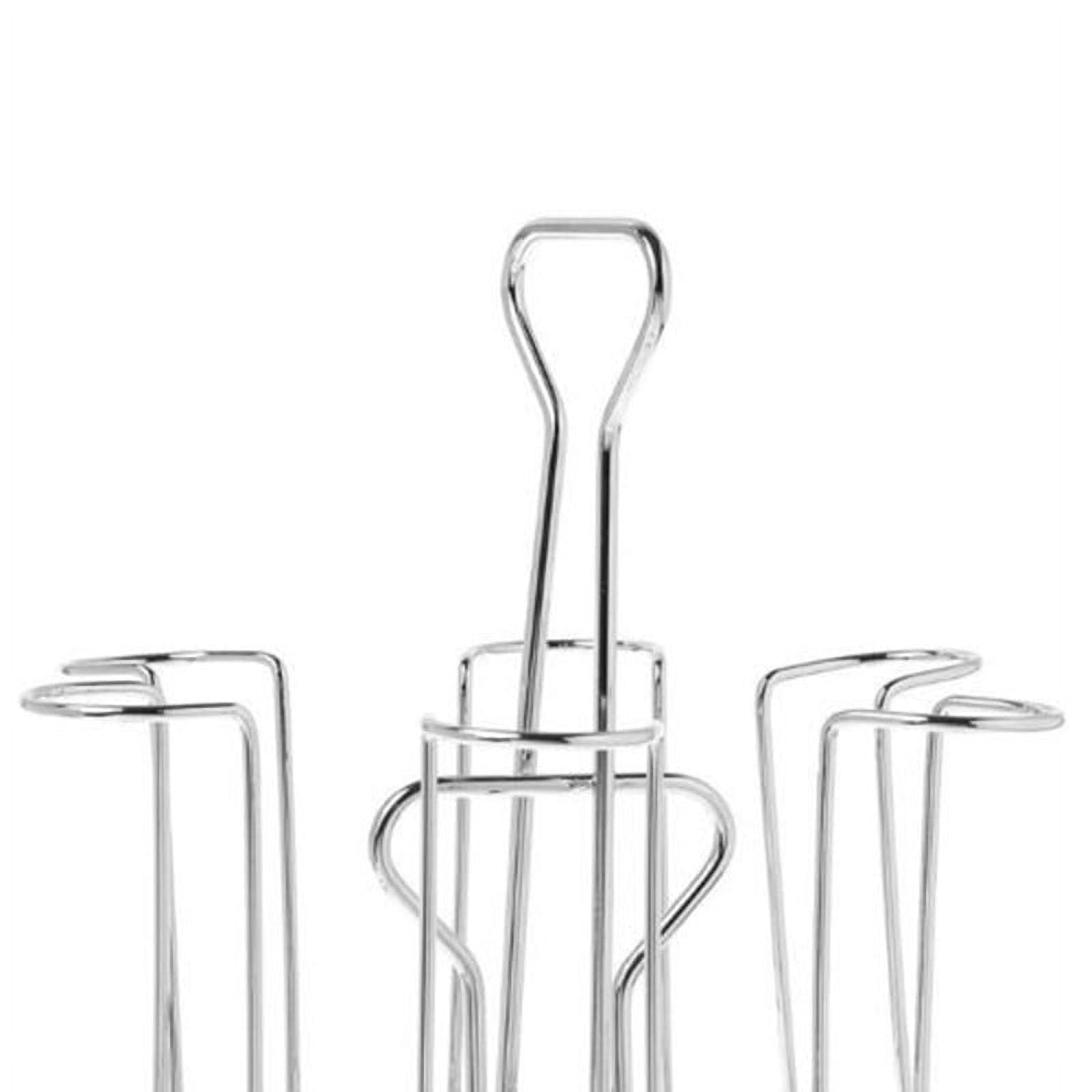 Metal Silver Mug Tree Holder 6 Cups Coffee Tea Glass Cup Rack Storage ...