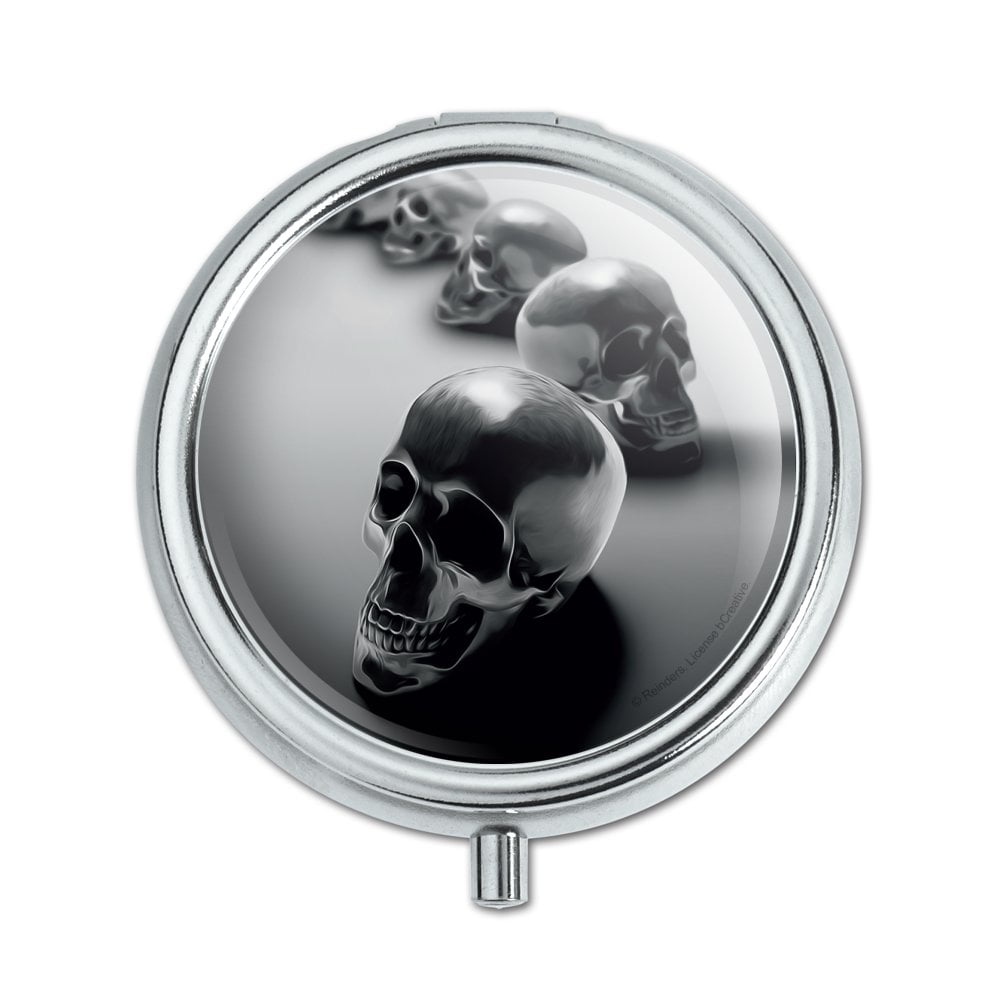 Metal Skulls Skeletons Pill Case Trinket Gift Box - Walmart.com