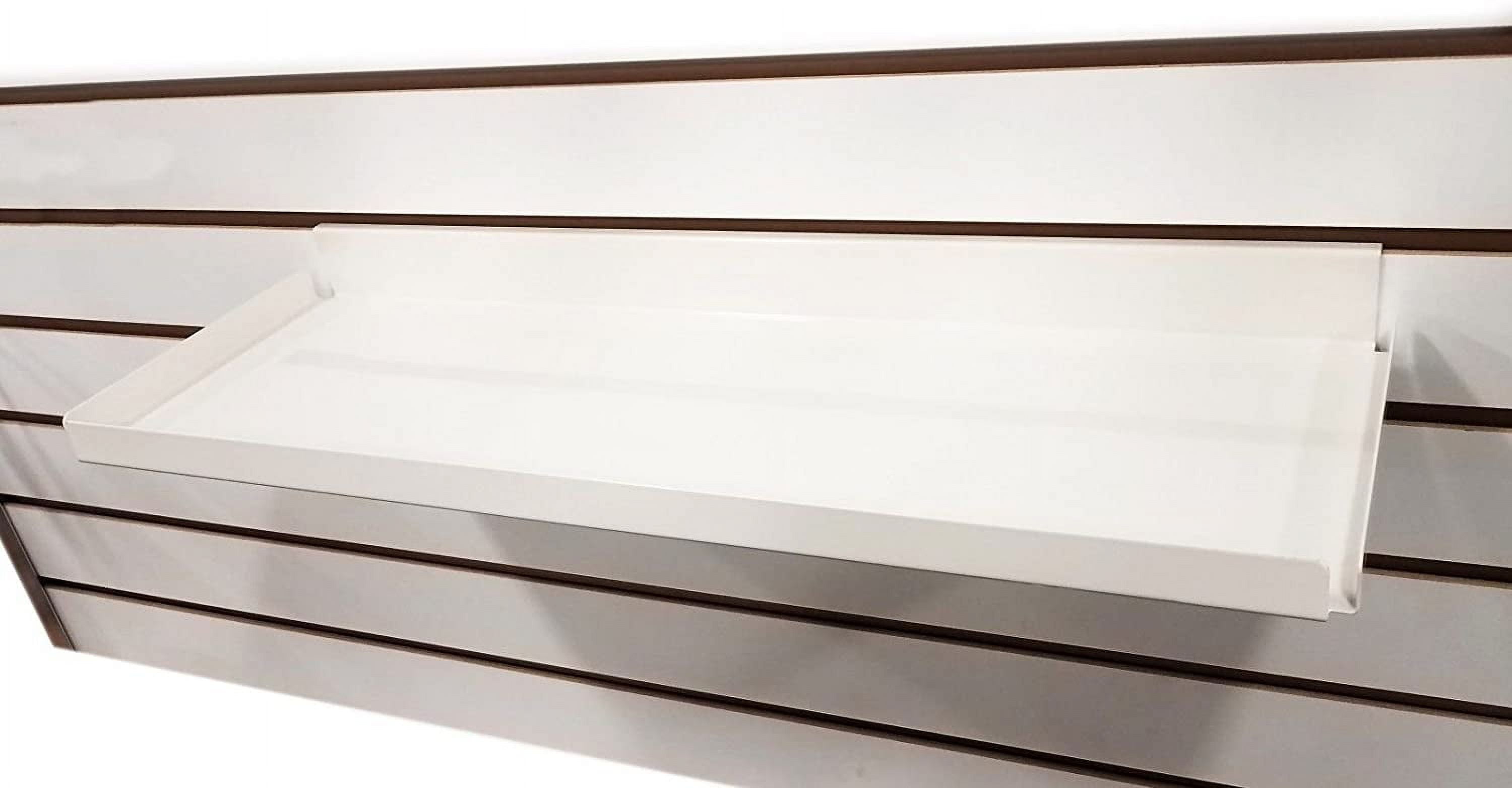 Metal Slatwall Shelf - 7.5" D x 21.75" W Heavy Duty Steel Shelving with ...