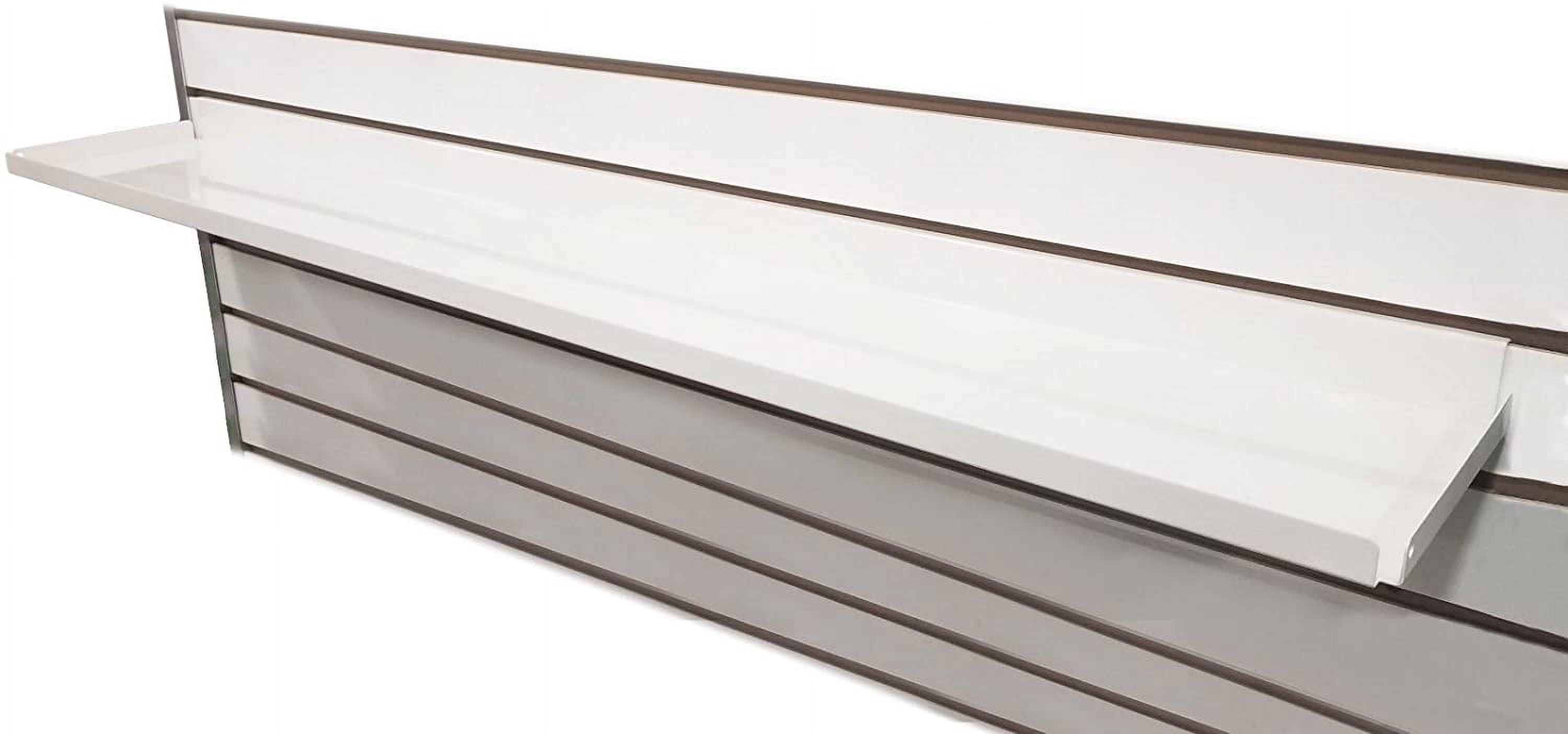 Metal Slatwall Shelf - 7.5" D x 46.5" W Heavy Duty Steel Shelving with ...