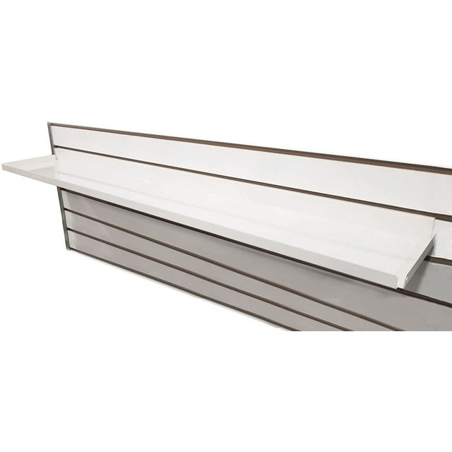 Metal Slatwall Shelf - 7.5" D x 46.5" W Heavy Duty Steel Shelving with ...