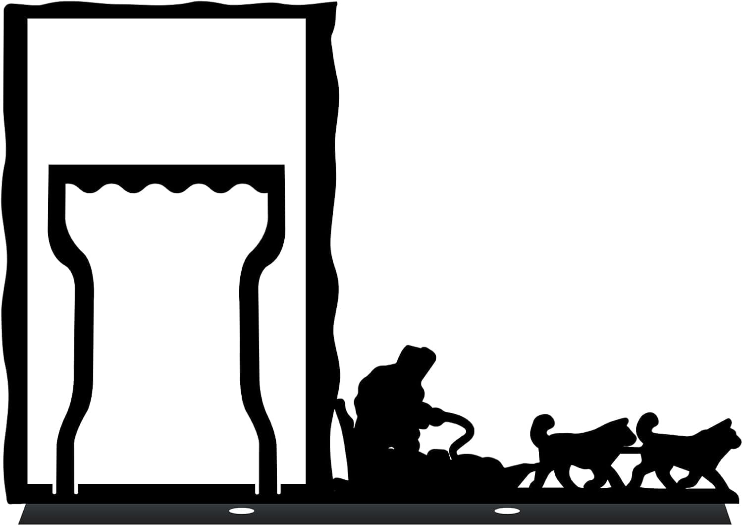 Metal Sled Vertical Photo Frame Black Vintage 3 x 5 Horizontal Picture ...