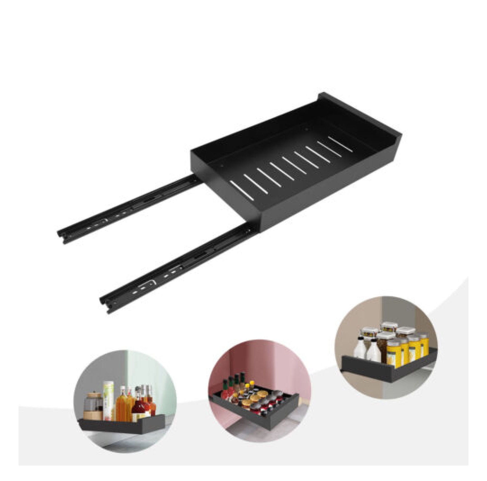 Metal Slide Out Cabinet Organizer Pull Out Under Cabinet Slide Out ...
