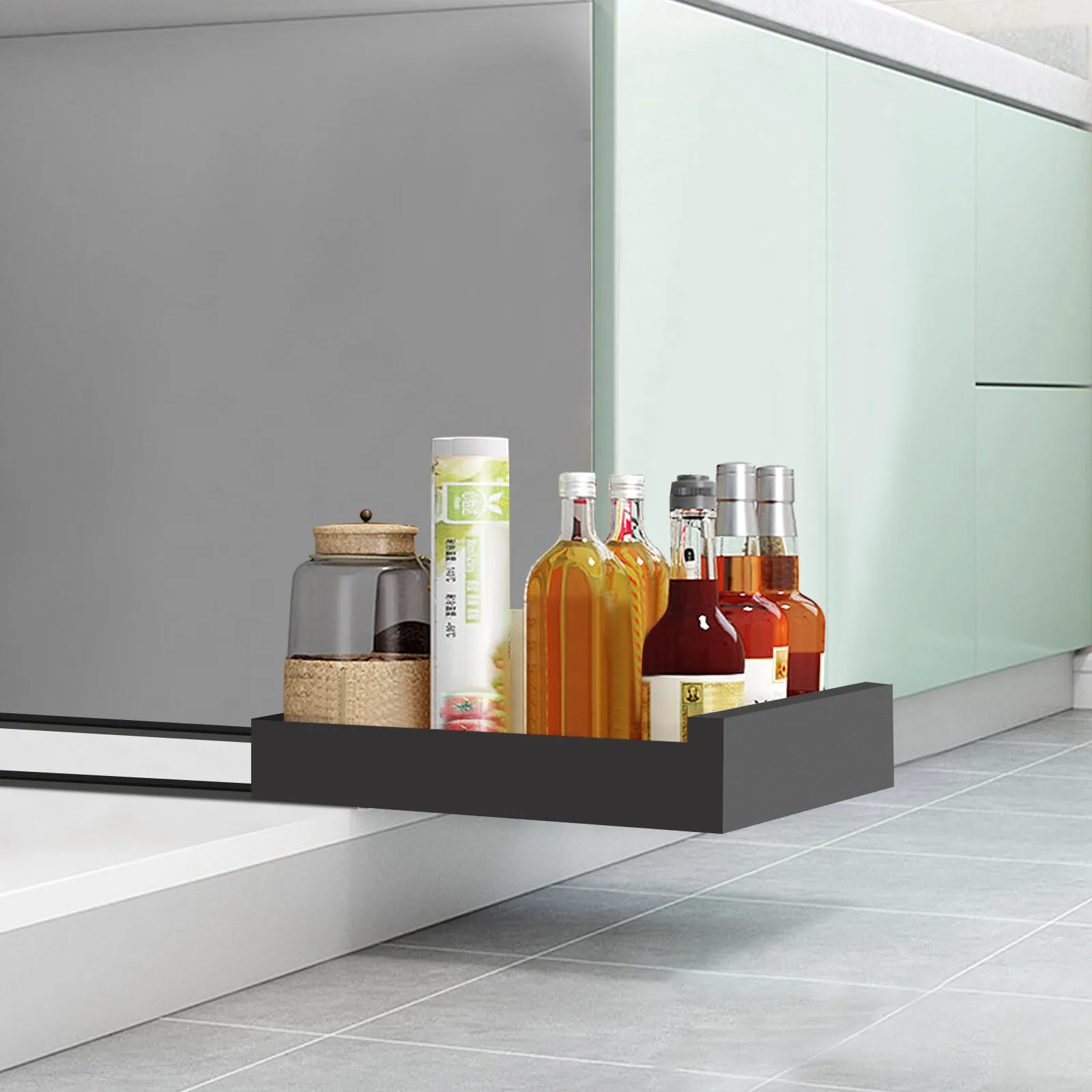 Metal Slide Out Cabinet Organizer Pull Out Under Cabinet Slide Out ...