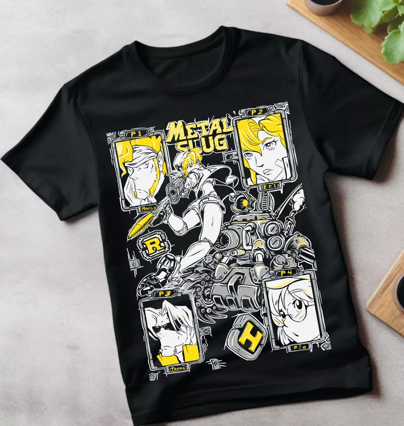 Metal Slug inspired Men's classic tee - Retro gaming shirt - Walmart.com