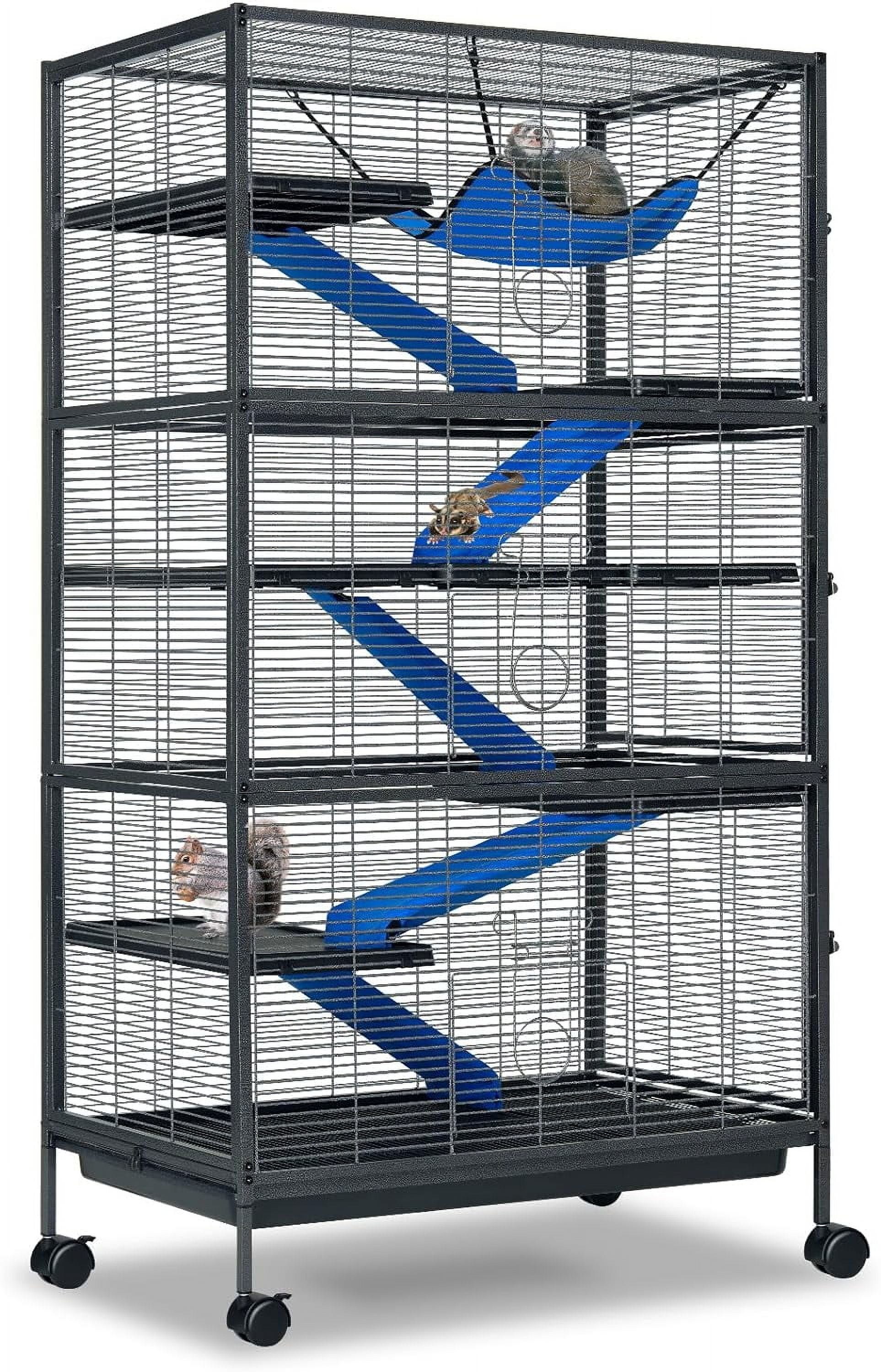 Metal Small Animal Cage 6-Tier Ferret Sugar Glider Cage for Chinchillas ...