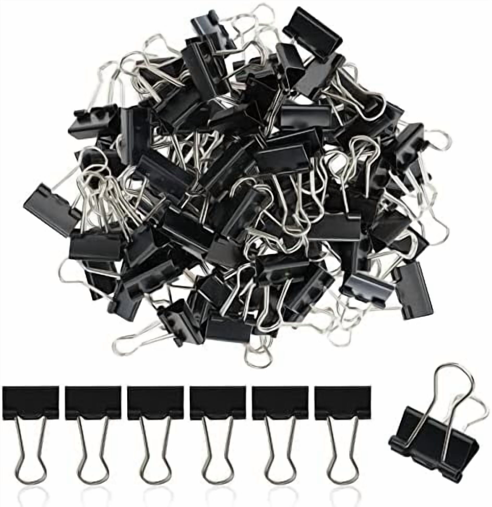 Metal Small Binder Clips for Paperwork,50 Pack 3/4 Inch Paper Clamps ...