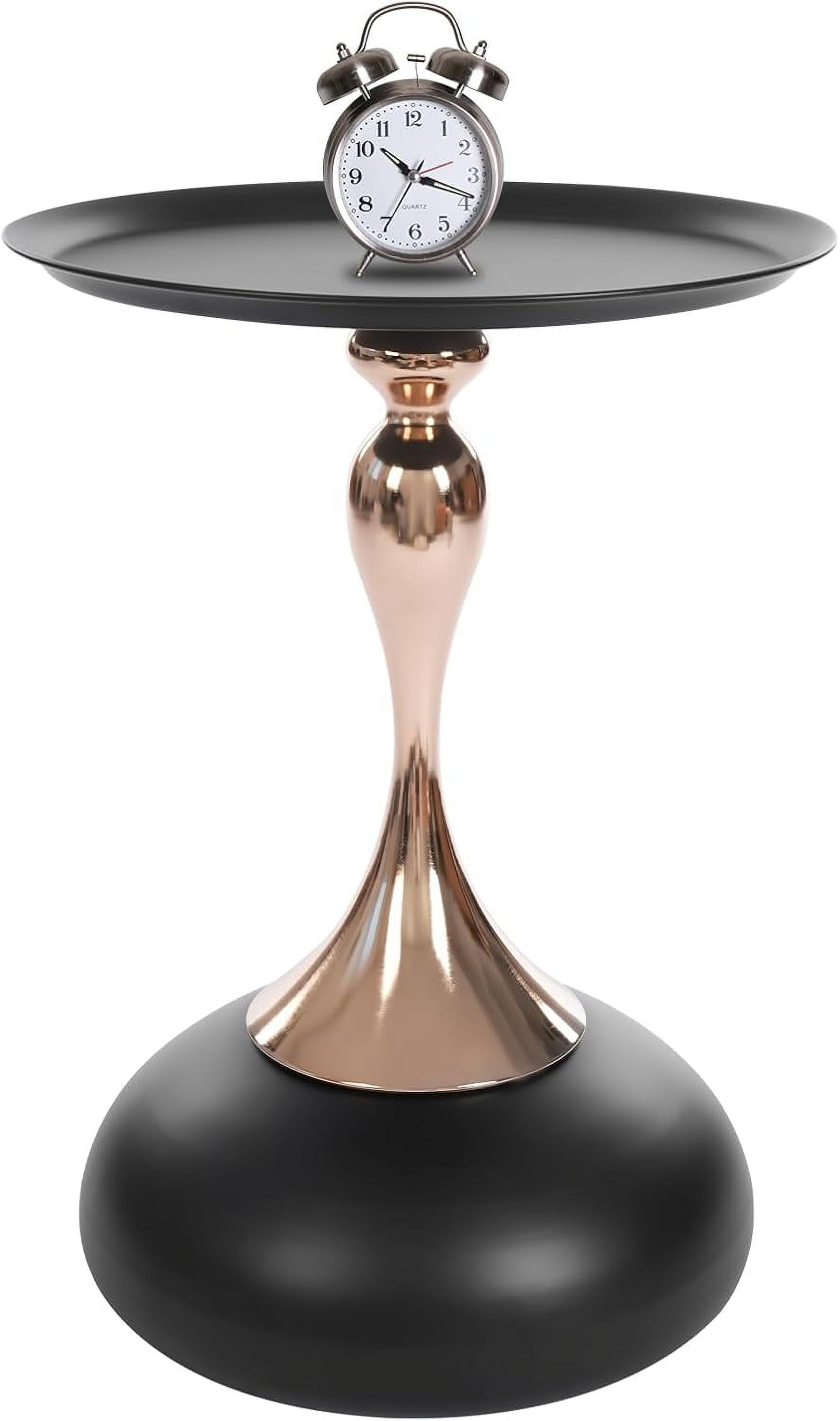 Metal Small Round Side Table, Small Pedestal End Table Round Farmhouse ...