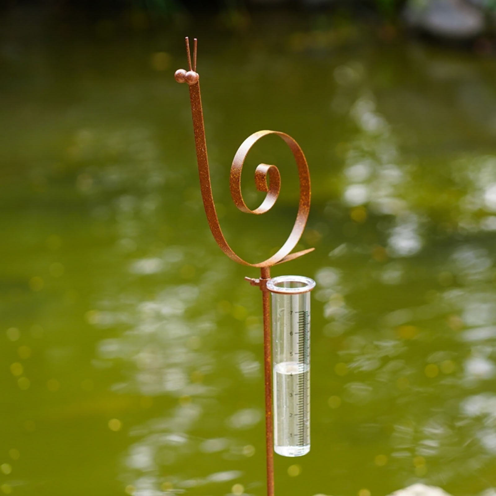 Metal Snail Outdoor Rain Gauge, Metal Rain Gauge, Home and Kitchen ...