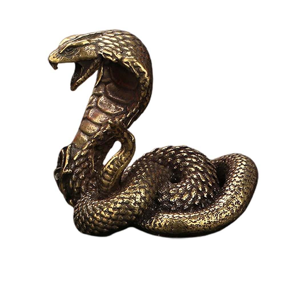 Metal Snake Figirine Sculpture Brass Snake Statues Snake Figurine Table ...