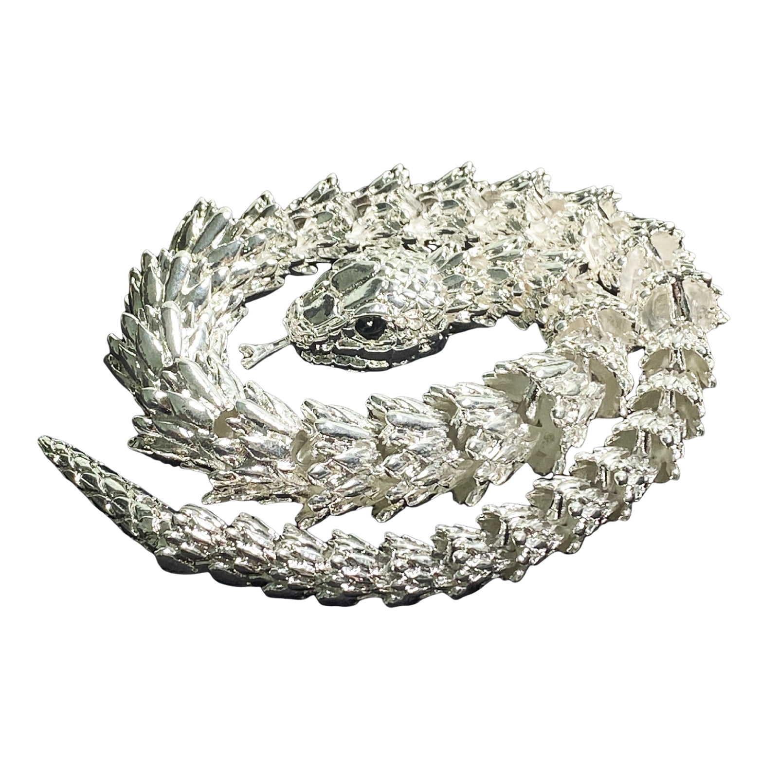 Metal Snake Statue Twistable Collectible Snake Figurine Posable Desktop ...
