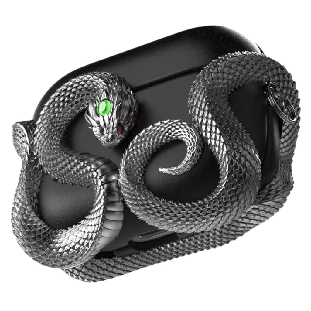 Metal Snake Wireless Earphone Headset Protective Case For Airpods Pro4 ...