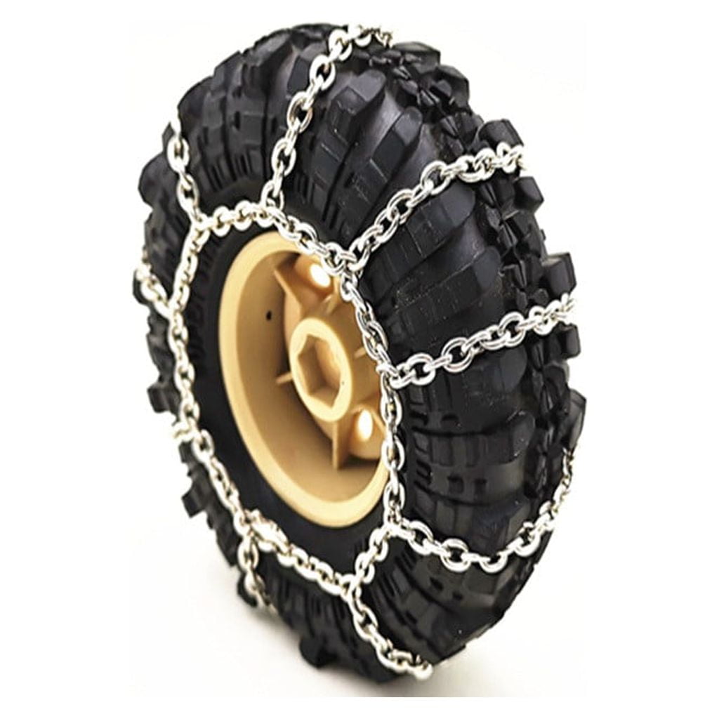 Metal Snow & Ice Tire Chains Anti-skid Wheel Chain For Tyres 1/10 ...