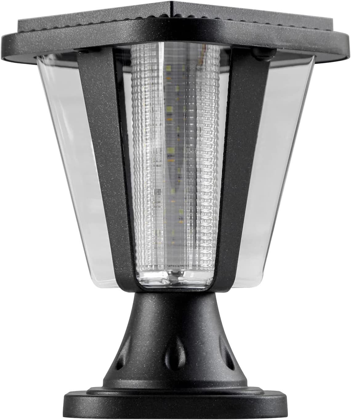 Metal Solar Post Lights Outdoor, Waterproof Decorative Solar Pillar ...