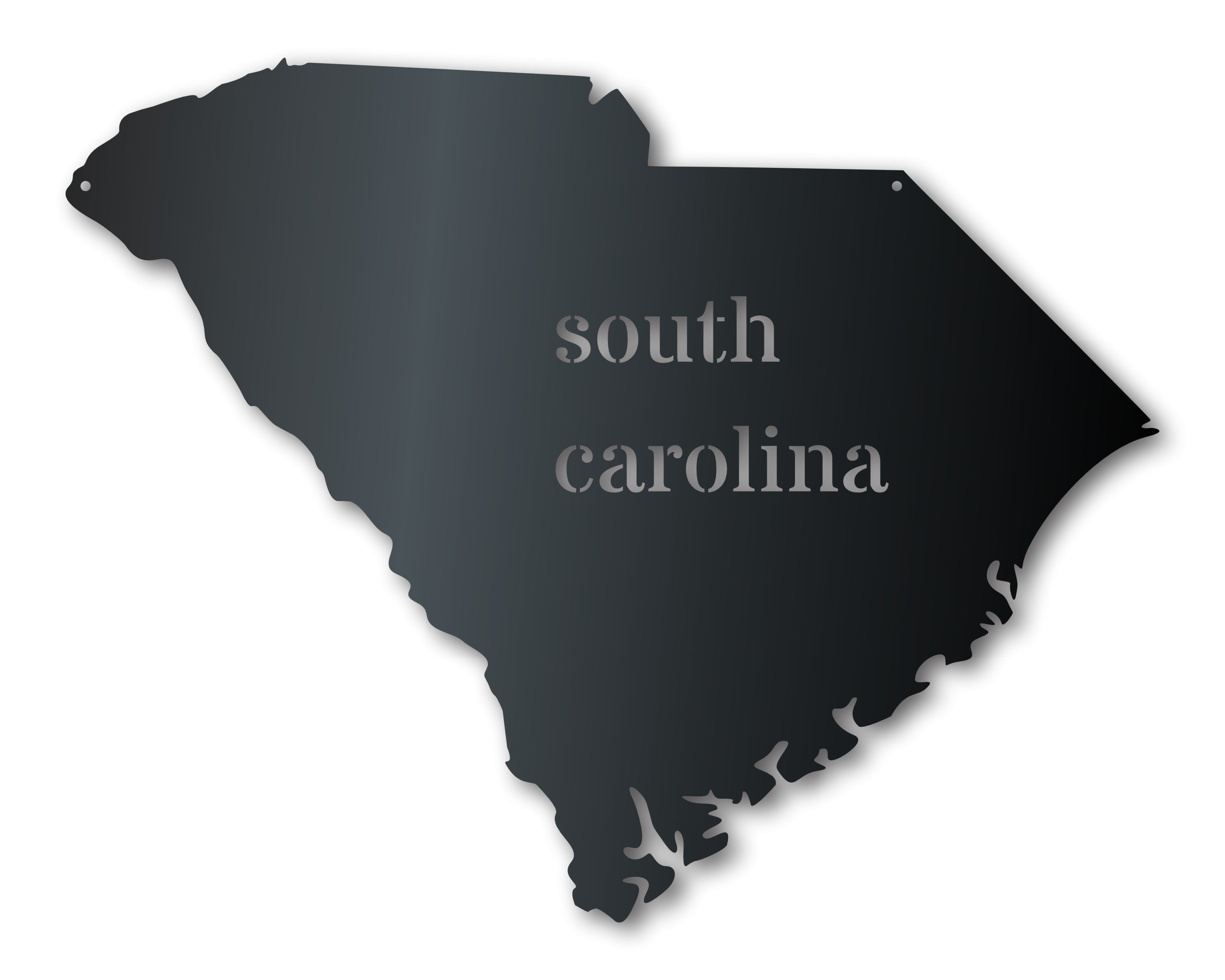 Metal South Carolina Wall Art - Custom Metal US State Sign - 14 Color ...