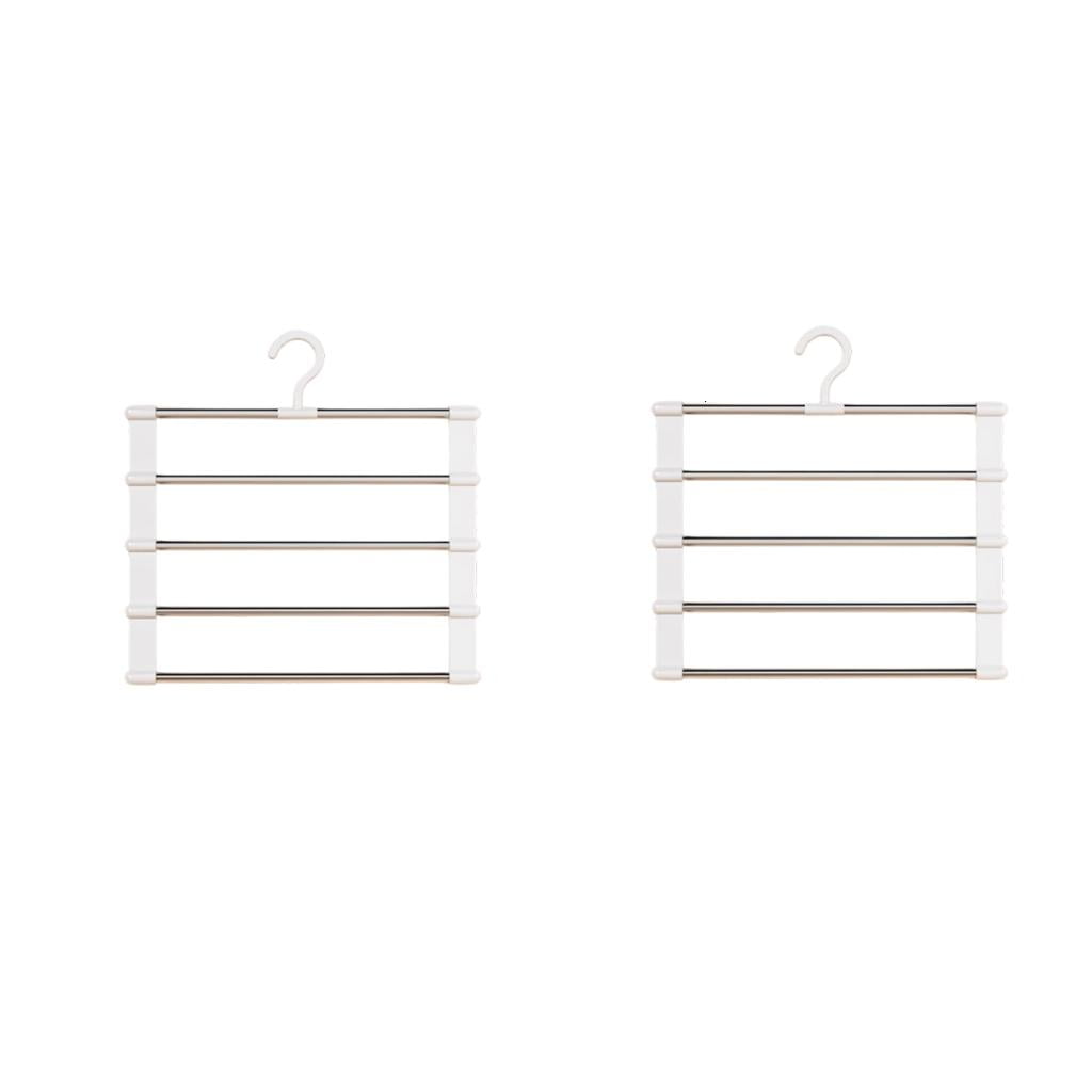 Metal Space Saving Pants Hanger for Trousers Stackable Fasteners ...