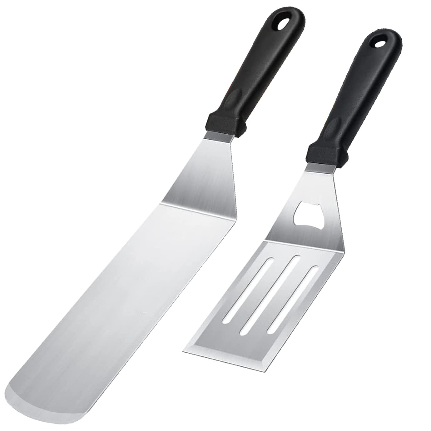 Metal Spatula Set of 2, Griddle Scraper/Cooking Spatula for Flat Top ...