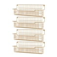 Metal Spice Rack Gold-4 Pack Wall Mount Kitchen Storage Organizer ...