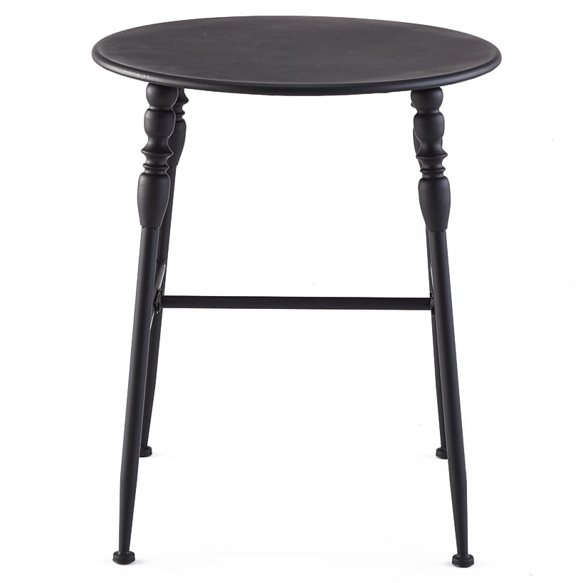 Rustic Farmhouse Style Black Metal Table - Vintage Country Kitchen ...