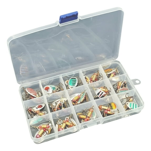 Metal Spinner Fishing Lures Long Cast Durability Alloys Hook Random ...