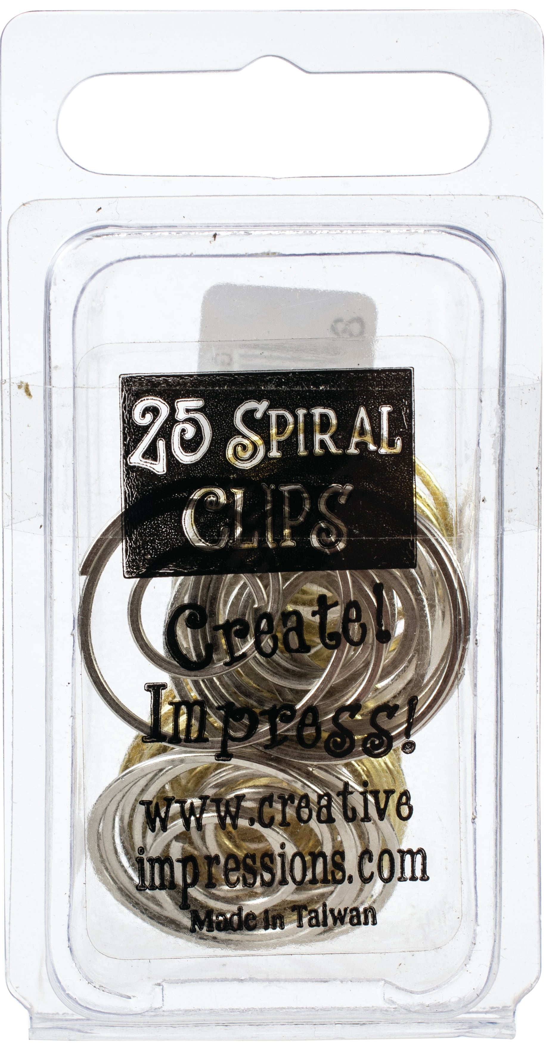 Metal Spiral Clips .75" 25/Pkg-Gold & Silver - Walmart.com