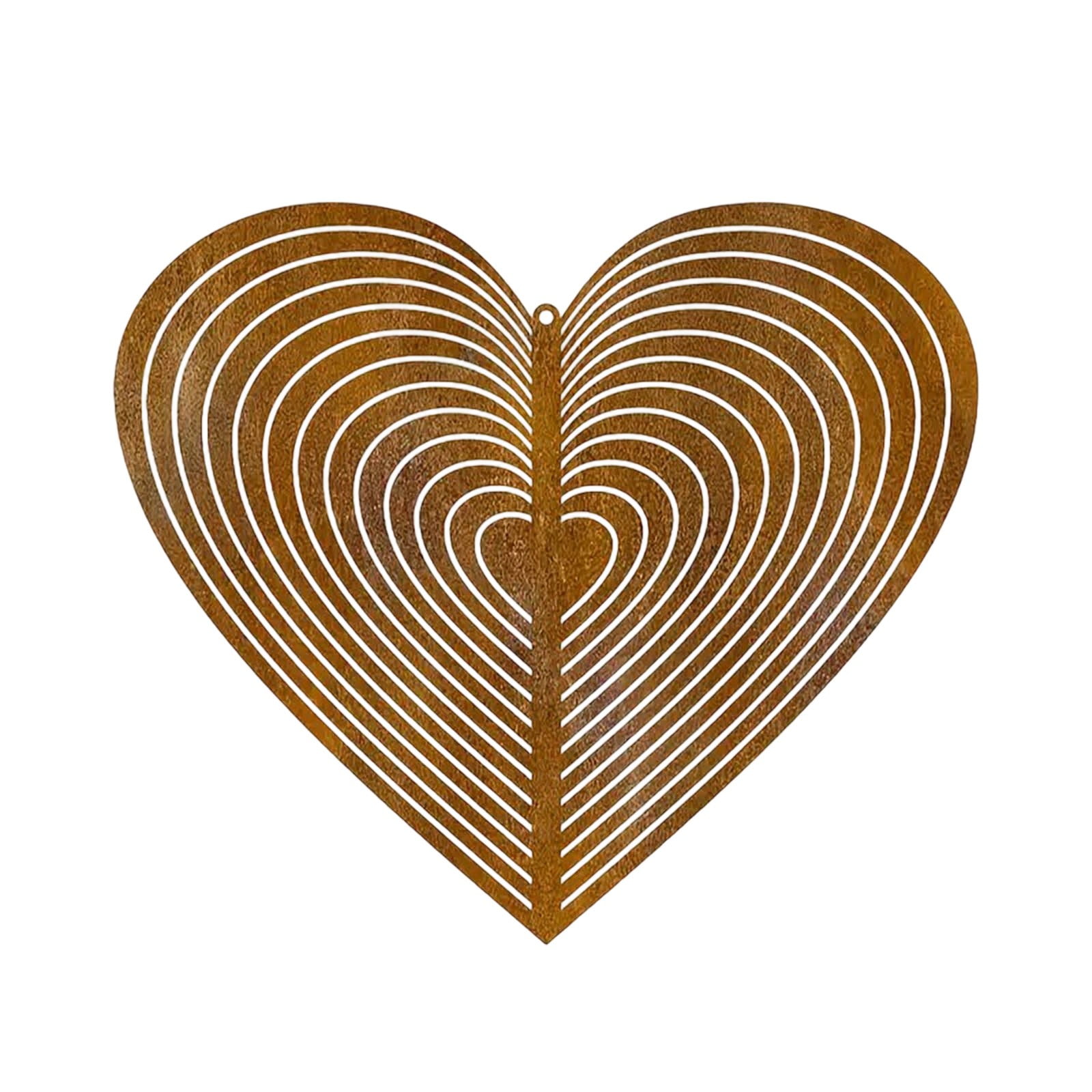 Metal Spiral Heart Wind Vane Hanging Ornament Garden Outdoor Weather ...