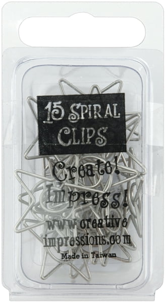 Metal Spiral Star Paper Clips 1" 15/Pkg-Pewter, Pk 4, Creative ...
