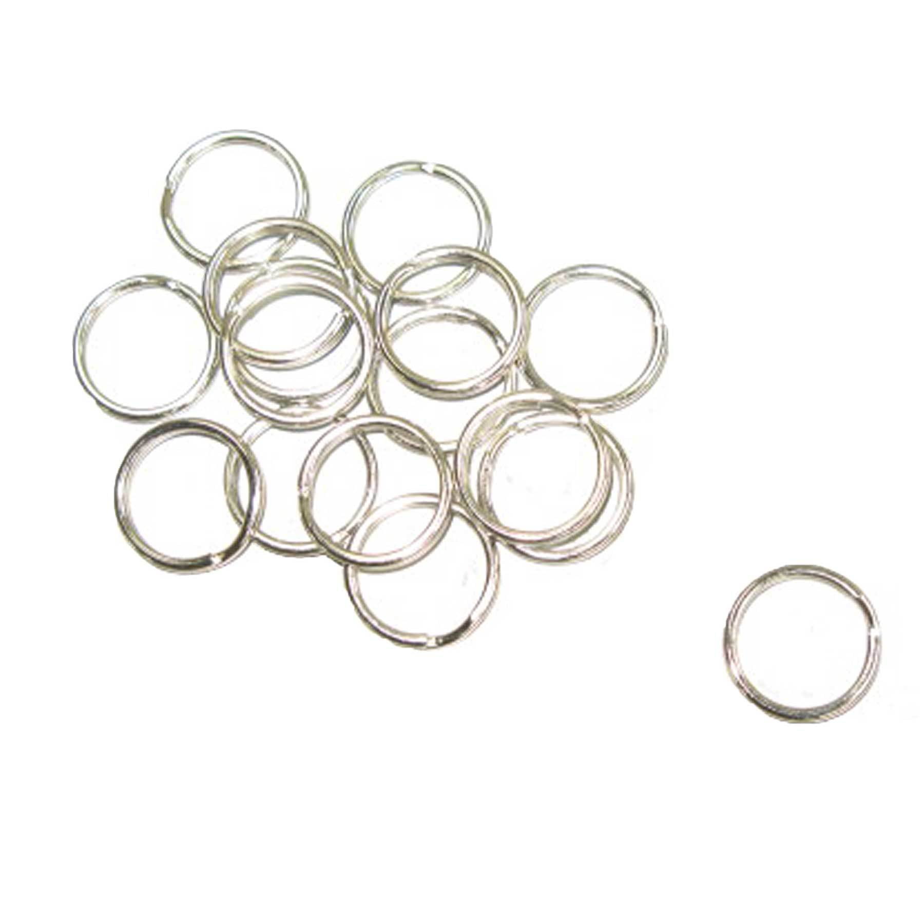 Metal Split Rings Nickel Color 100 Pack - 6 Sizes (15mm) - Walmart.com