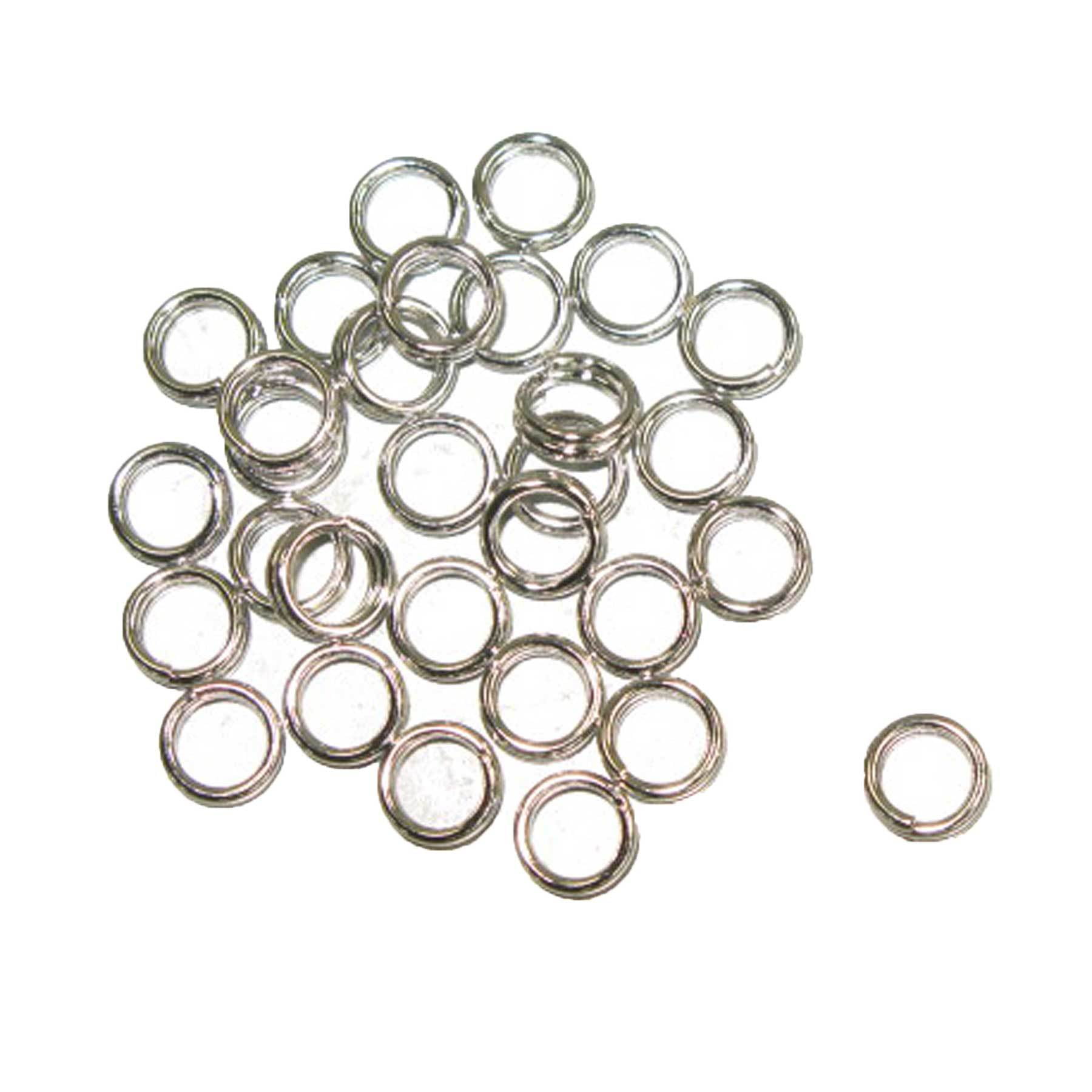 Metal Split Rings Nickel Color 100 Pack - 6 Sizes (8mm) - Walmart.com