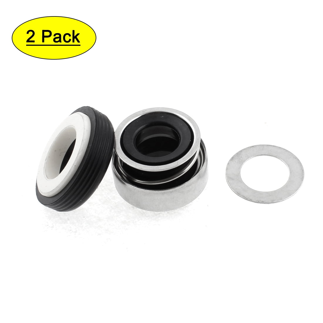 Metal Spring Mechanical Rubber Bellows Water Pump Seal 15mm Dia 2pcs ...