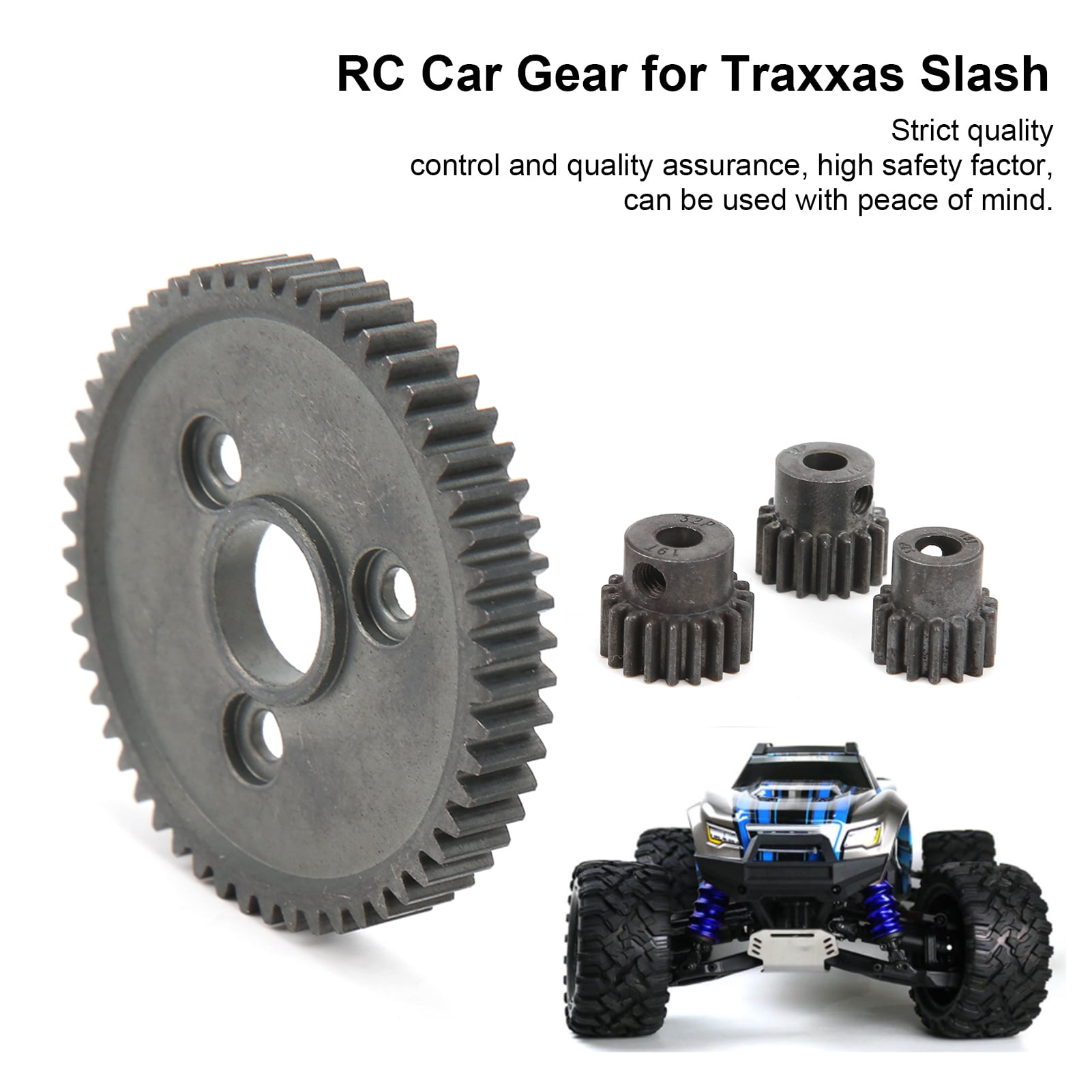 Metal Spur Gear Motor Pinion Gears Compatible with 1/10 Scale Short ...