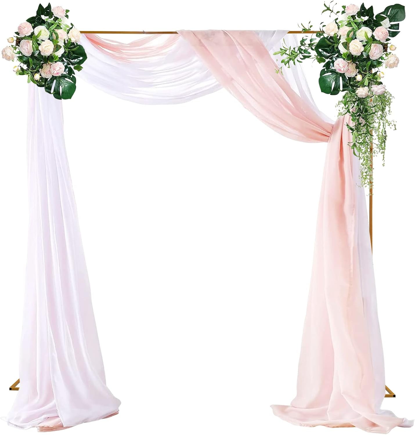 Metal Square Backdrop Stand 10x10 FT, Gold Wedding Arches for Ceremony ...