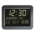 Metal Square Desktop LCD Alarm Clock Featuring Large Screen Display ...