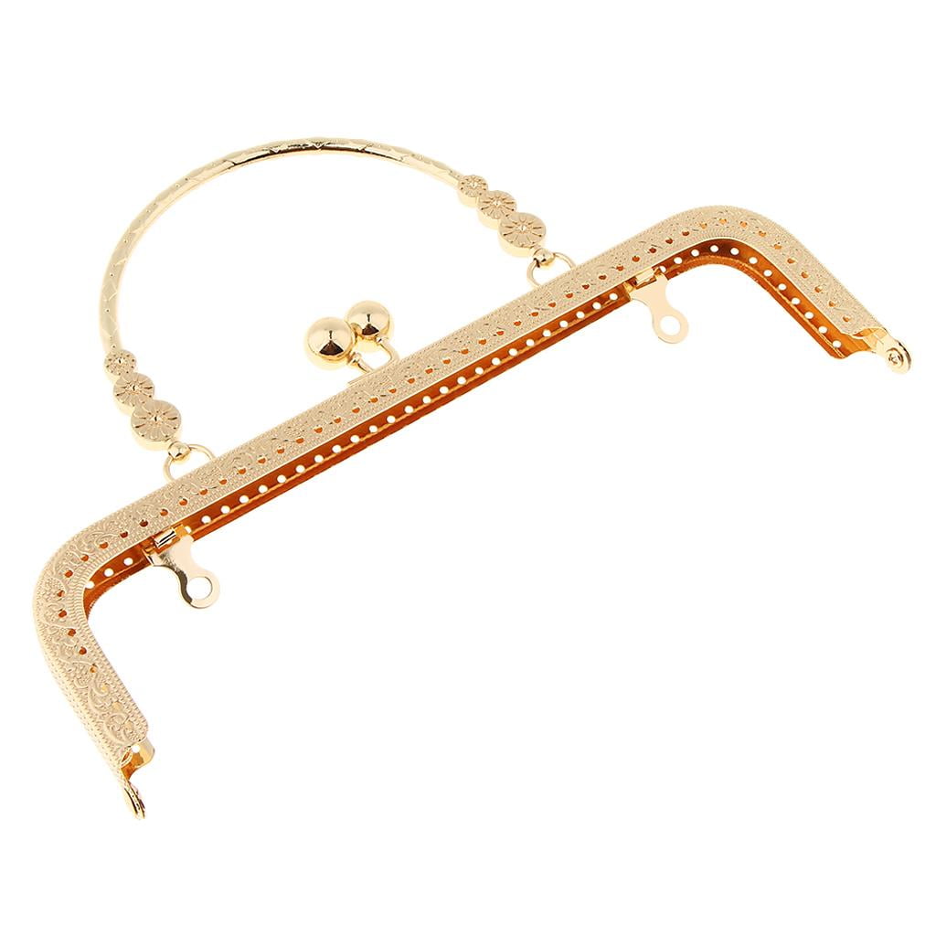 Metal Square Emboss Frame csp lock Sewing Handbag Purse Frames with ...