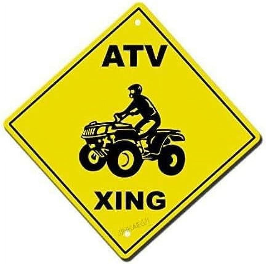 Metal Square Sign 12x12 inches ATV Crossing Metal Aluminum Sign 12x12 ...