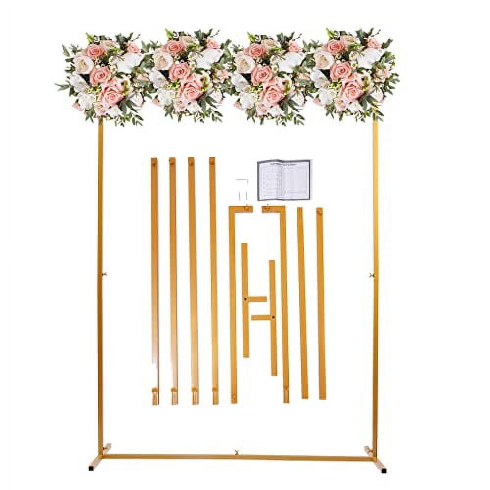 Metal Square Wedding Arch Stand with Bases, 6.5FT Easy Assembly Square ...