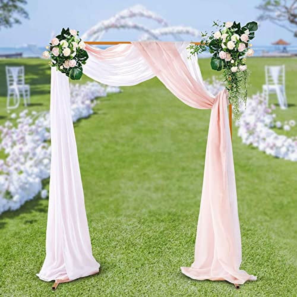 Metal Square Wedding Arch Stand with Bases, 6.6 X 4.9 Feet Floral Arch ...