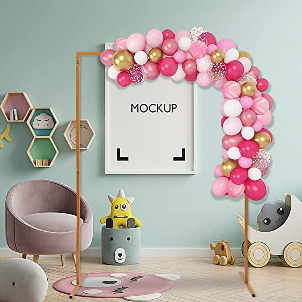 Metal Square Wedding Arch Stand with Bases, 6.6 X 4.9 Feet Floral Arch ...