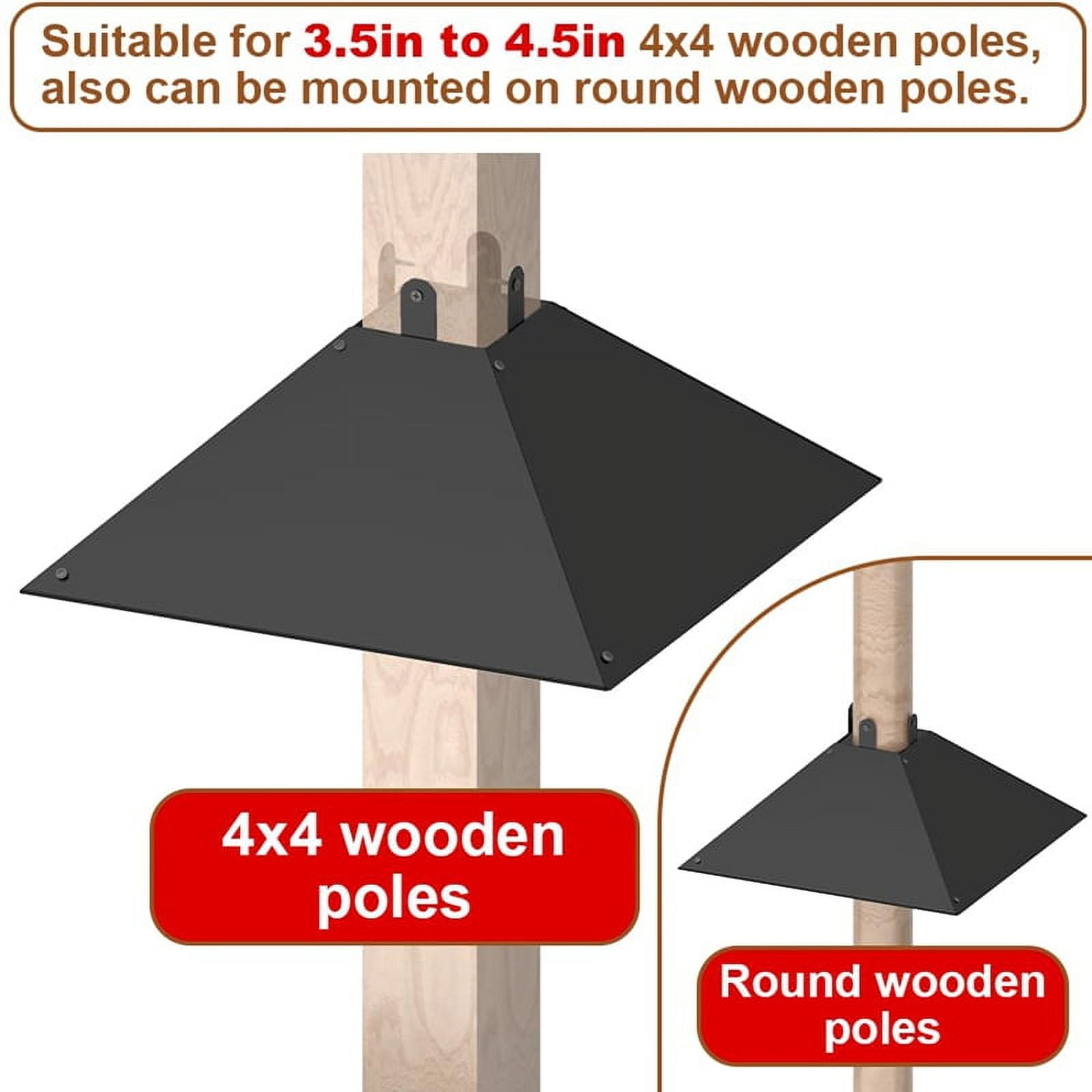 Metal Squirrel Baffle for Post, Squirrel Proof Baffles for Bird Feeder ...