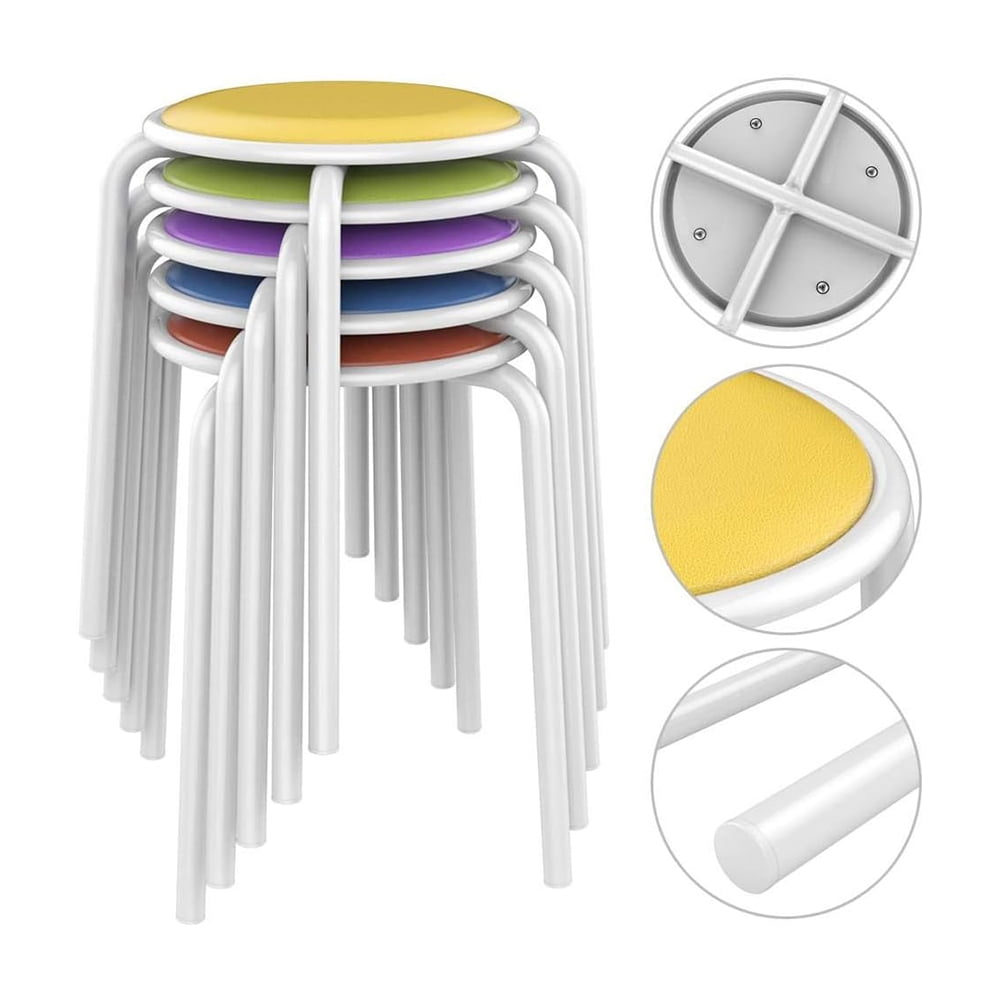 Metal Stack Stools with Padded Seat Soft Bar Stools, Classroom Stools ...