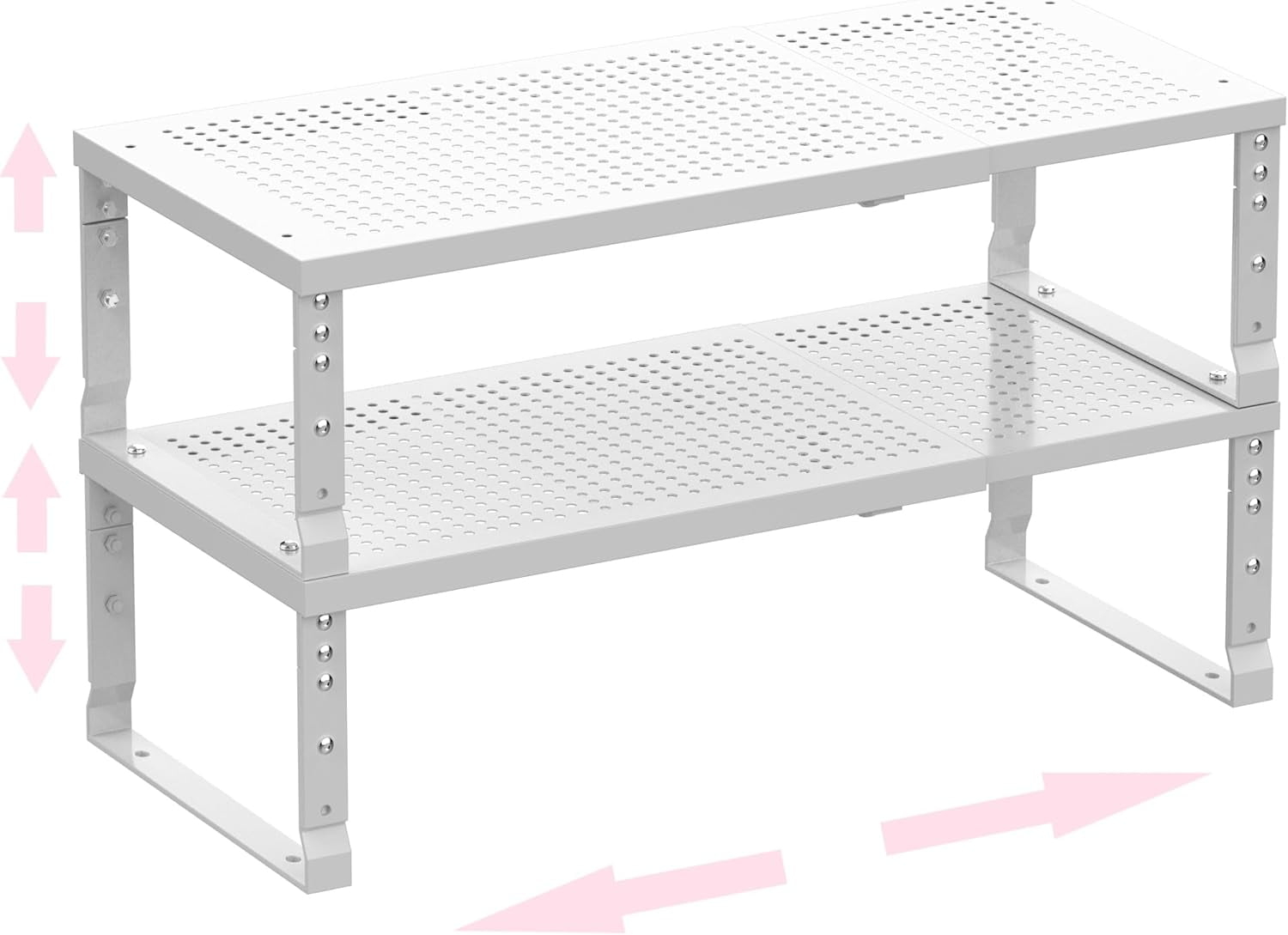 Metal Stackable Expandable Storage Shelf - Multi-Functional Home ...