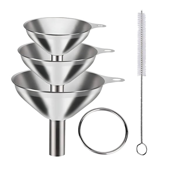 Linjieee Automotive Funnel with Hose Stainless Steel Wide Mouth Funnel ...